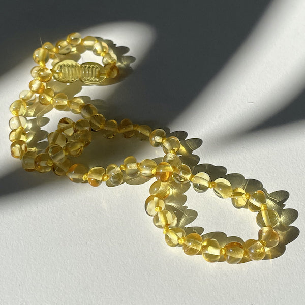 Crystal teething necklace store